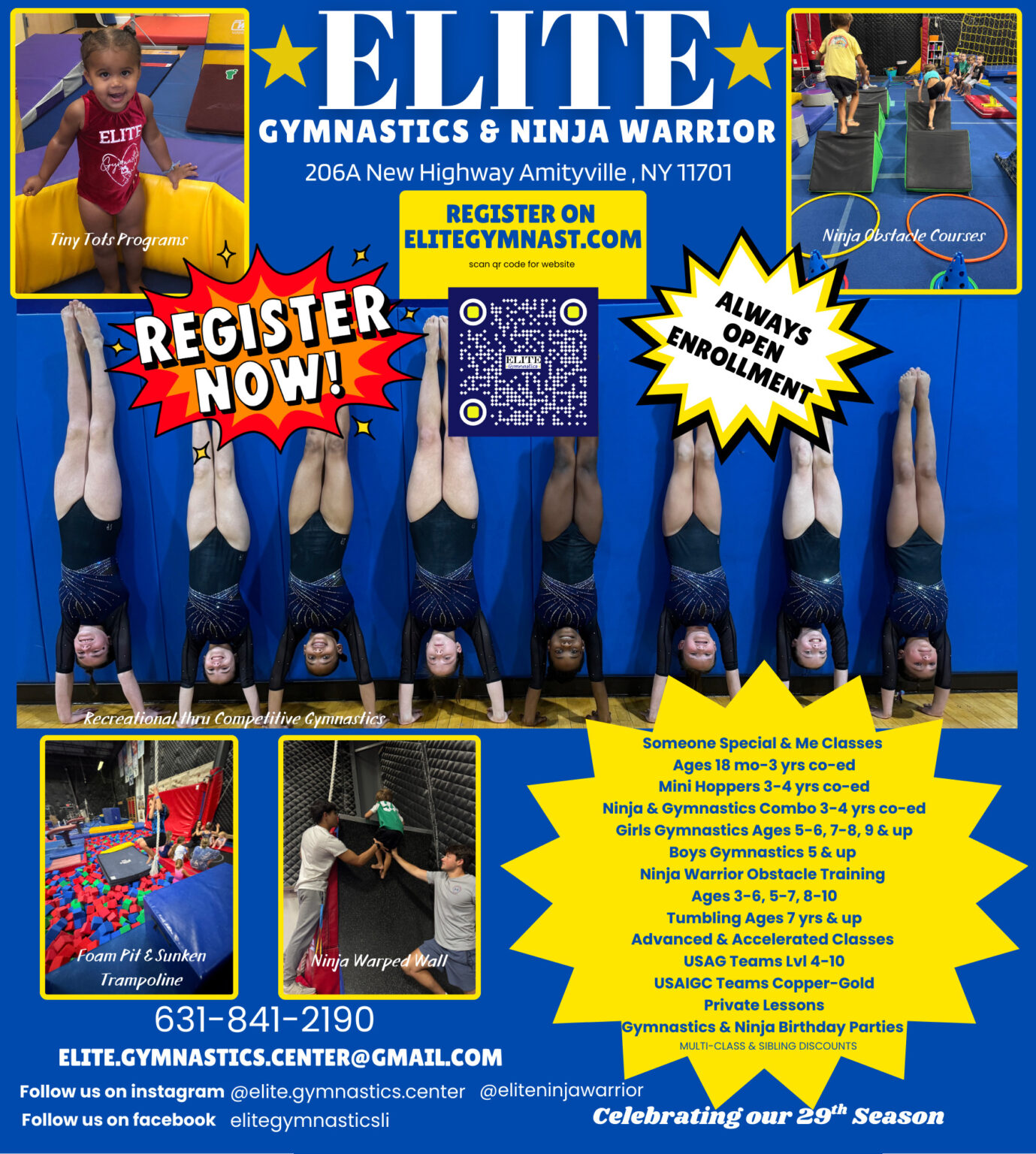 ELITE GYMNASTICS CENTER Classes, Teams, Parties & Camps